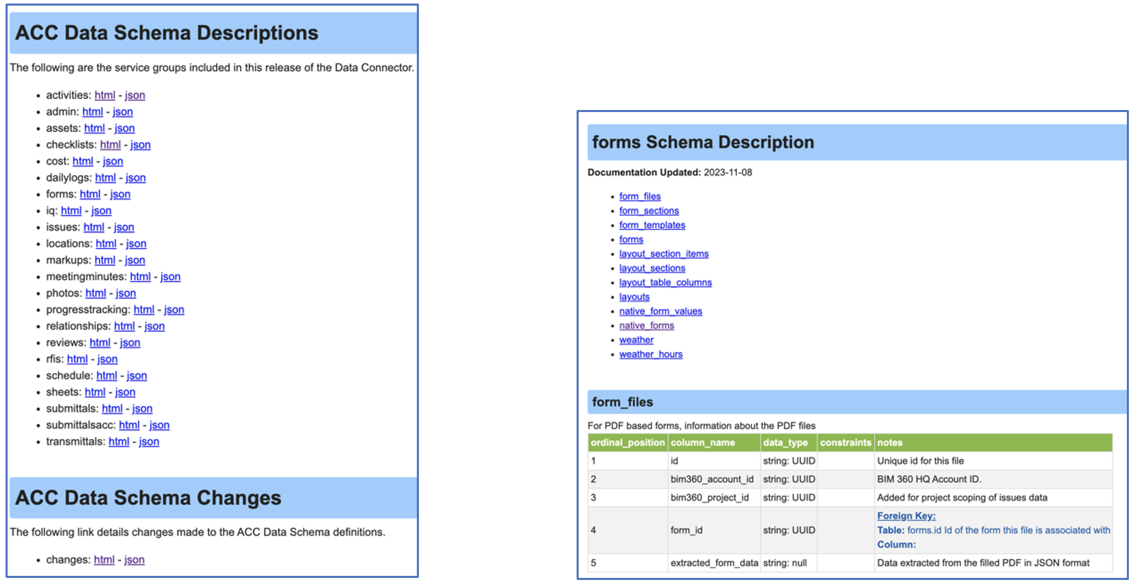Data Connector Schema is now with public endpoints | Autodesk Platform Services